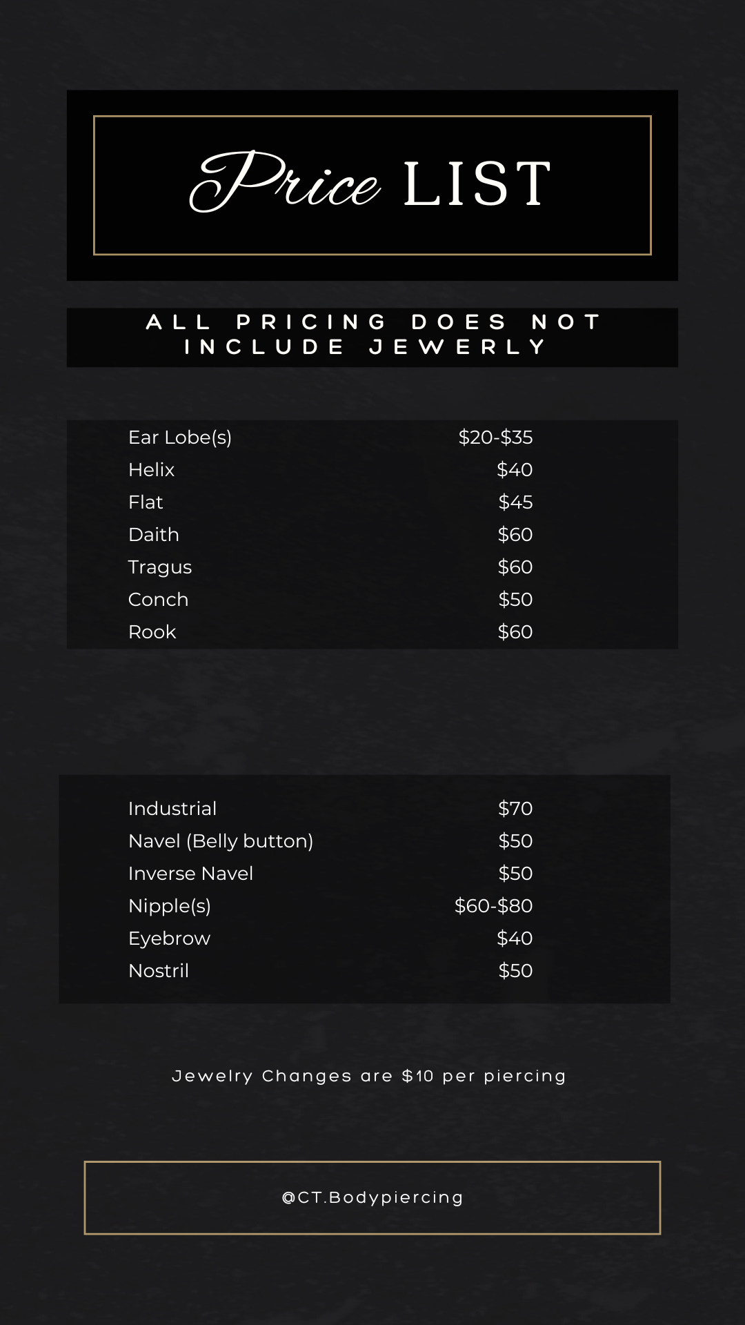 PIERCINGS – PALMER SALON A STYLE & COLOR CO.